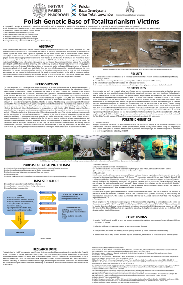 (PDF) Polish Genetic Base of Totalitarianism Victims - Poster