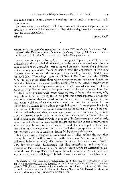 (PDF) Marcus Beck, Die Epistulae Heroidum XVIII und XIX des Corpus ...