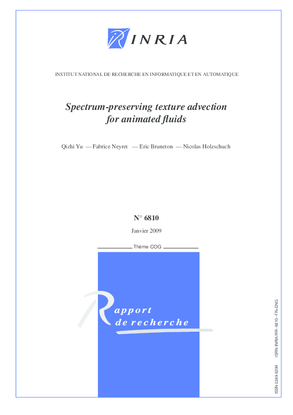 (PDF) Spectrum-preserving texture advection for animated fluids (PDF) Spectrum-preserving texture advection for animated fluids