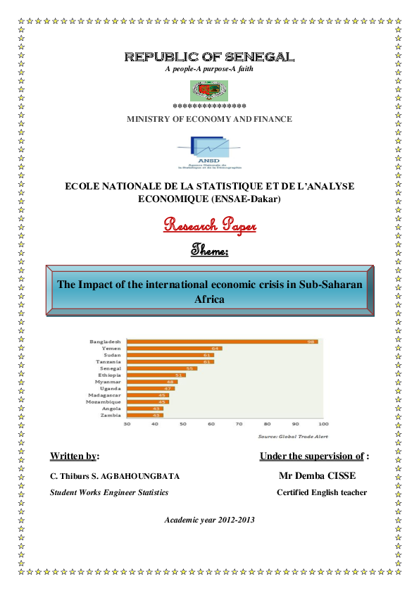(PDF) The Impact of the international economic crisis in Sub-Saharan Africa