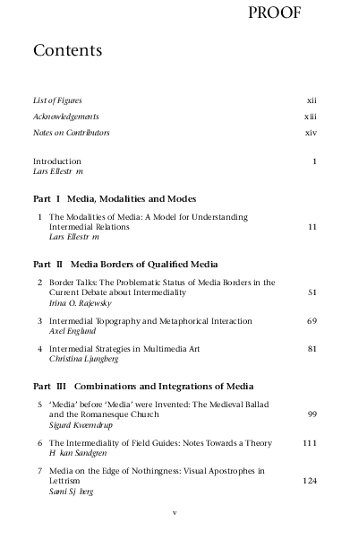 (PDF) The modalities of media: A model for understanding intermedial relations