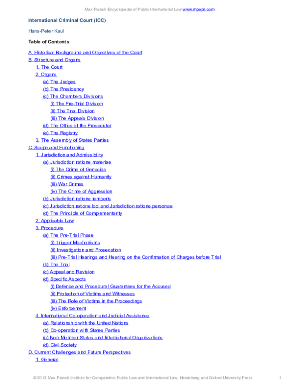 (PDF) International Criminal Court (ICC)