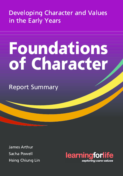 (PDF) Foundations of Character. Developing character and values in the ...
