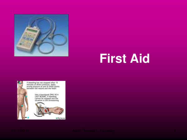 (PPT) FIRST AID LECTURE