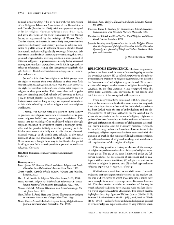 (PDF) Religious Experience