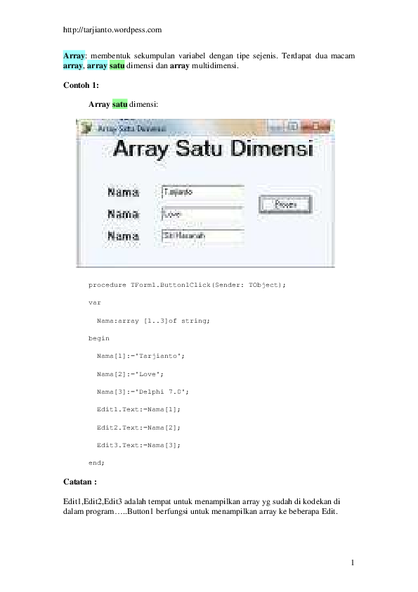 (PDF) Array-dengan-delphi | Budi Sariutomo - Academia.edu