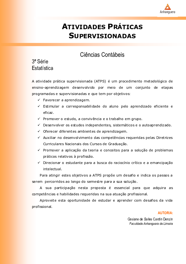 (PDF) ATIVIDADES PRÁTICAS SUPERVISIONADAS Estatística