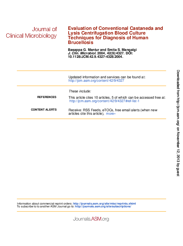 (PDF) Evaluation of Conventional Castaneda and Lysis Centrifugation ...
