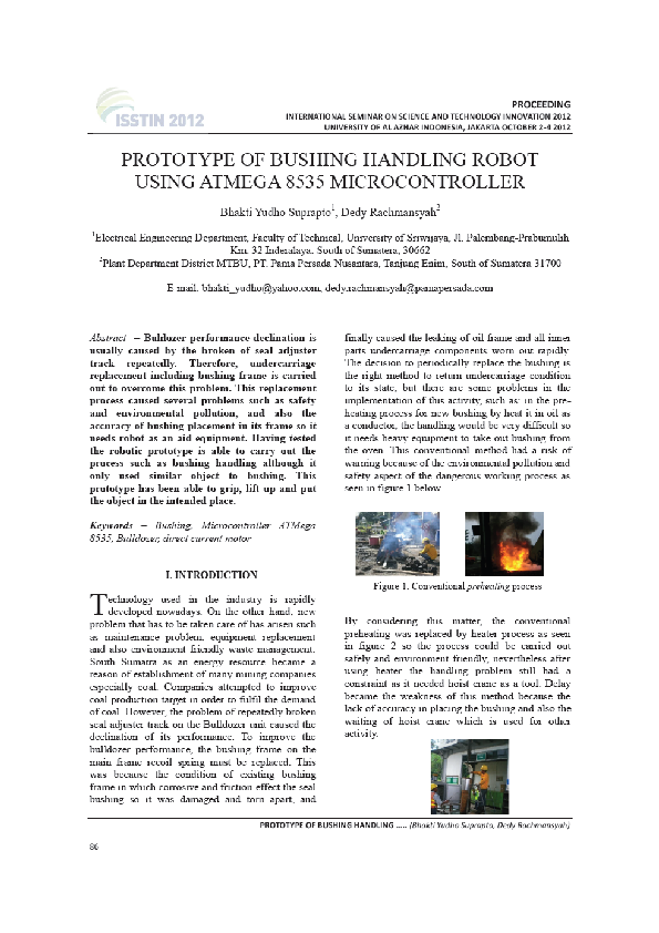 Prototype of Bushing Handling Robot Using ATMega 8535 Microcontroller