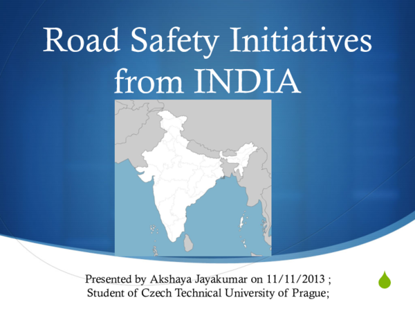 (PDF) Road Safety Initiatives from INDIA