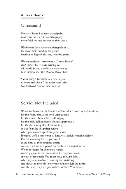 (PDF) Ultrasound, and: Service Not Included (Two Poems)