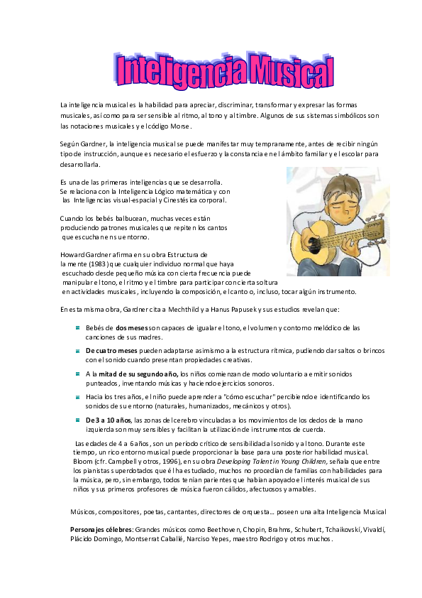 (PDF) Inteligencia Musical