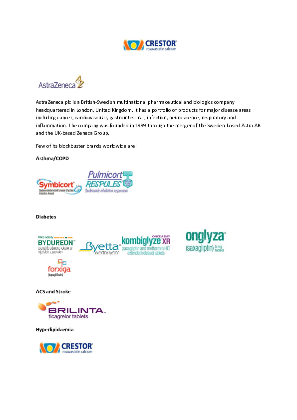 (DOC) Astra Zeneca plc is a British