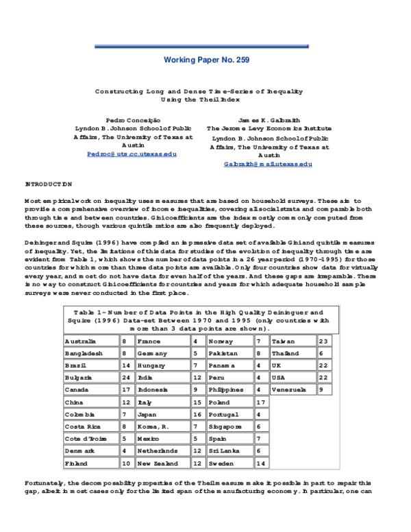 Pdf Constructing Long And Dense Time Series Of Inequality Using The 3288