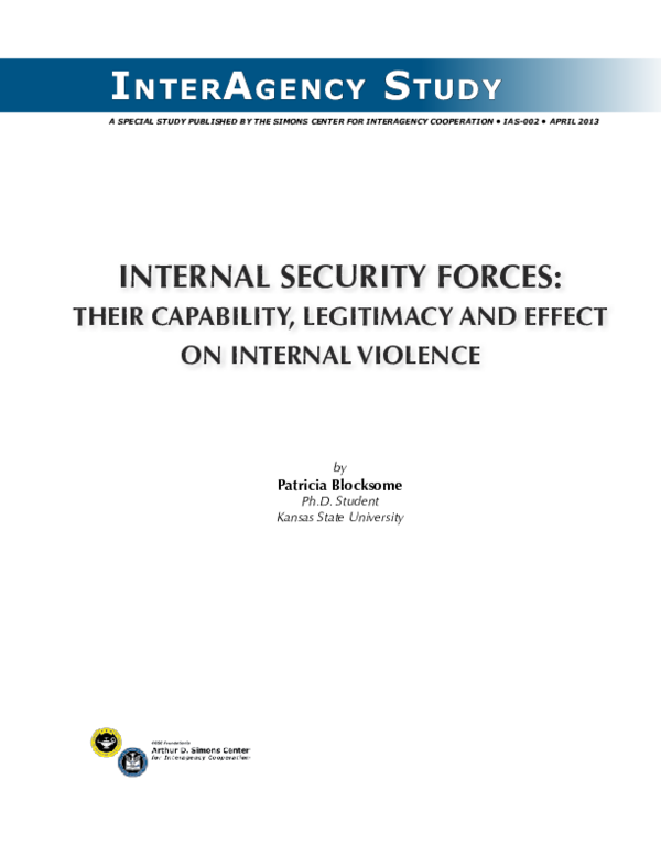 (PDF) Internal Security Forces: Their Capability, Legitimacy and Effect ...