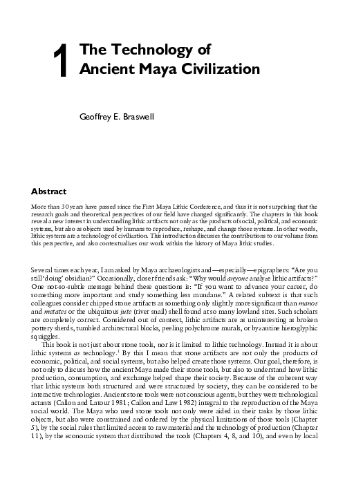 (PDF) (2011c) The Technology of Maya Civilization