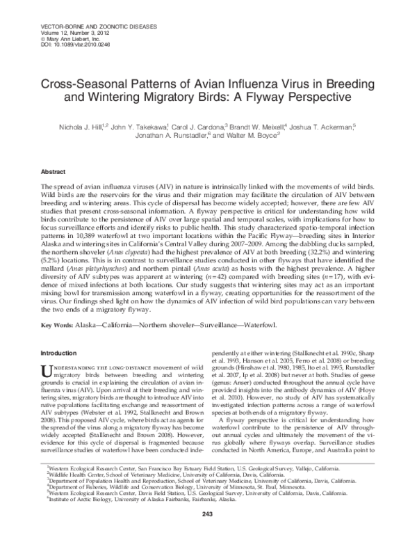 (PDF) Cross-seasonal patterns of avian influenza virus in breeding and ...