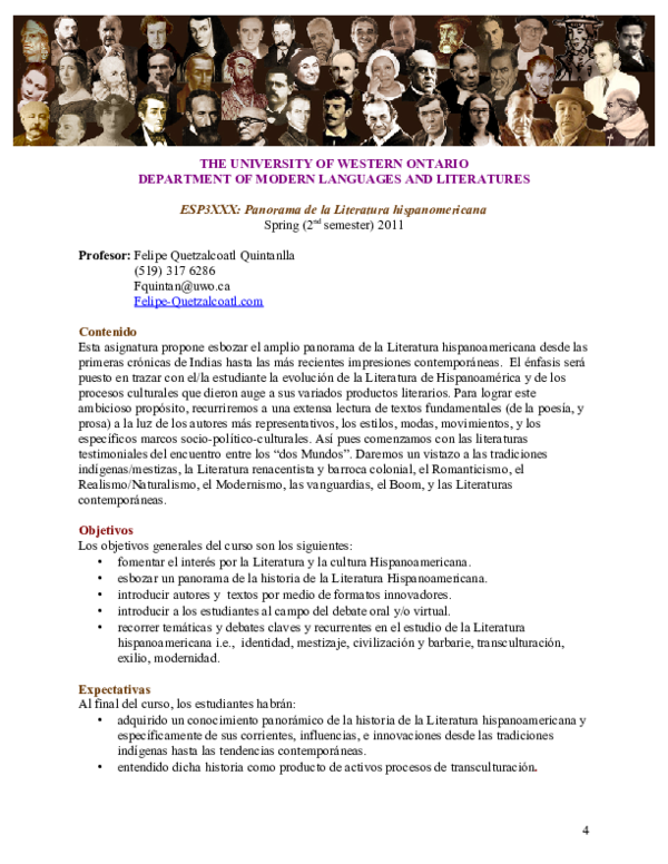 (PDF) Introduction to Latin American Literature