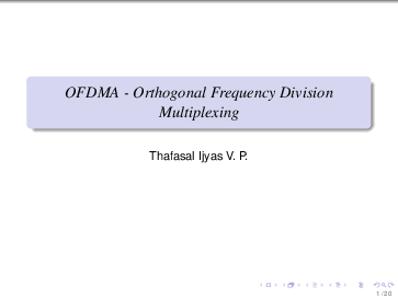 (PDF) OFDMA -Orthogonal Frequency Division Multiplexing