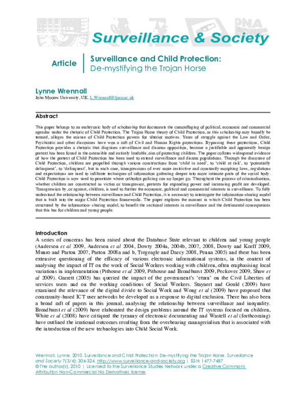 (PDF) Article Surveillance and Child Protection