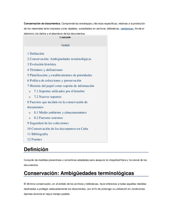(DOC) Conservación de documentos