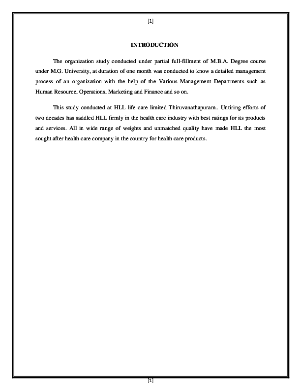 (DOC) INTRODUCTION The organization study conducted under partial full ...