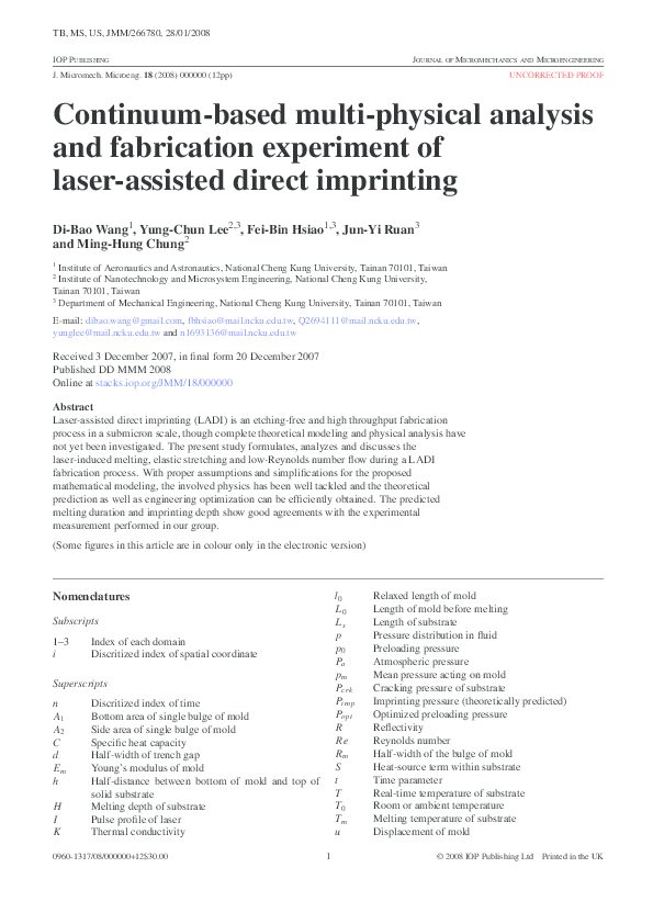 (PDF) Continuum-based multi-physical analysis and fabrication ...
