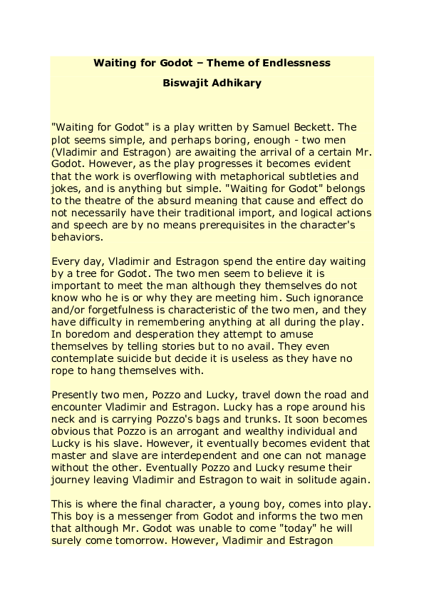 (PDF) Waiting for godot