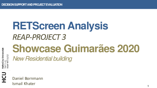 (PDF) RETScreen Analysis: Showcase Guimarães 2020