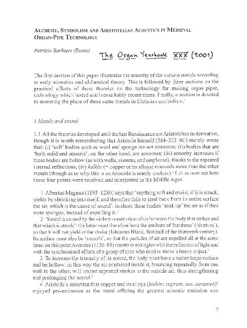 (PDF) Alchemy, symbolism and Aristotelian acoustics in medieval organ ...