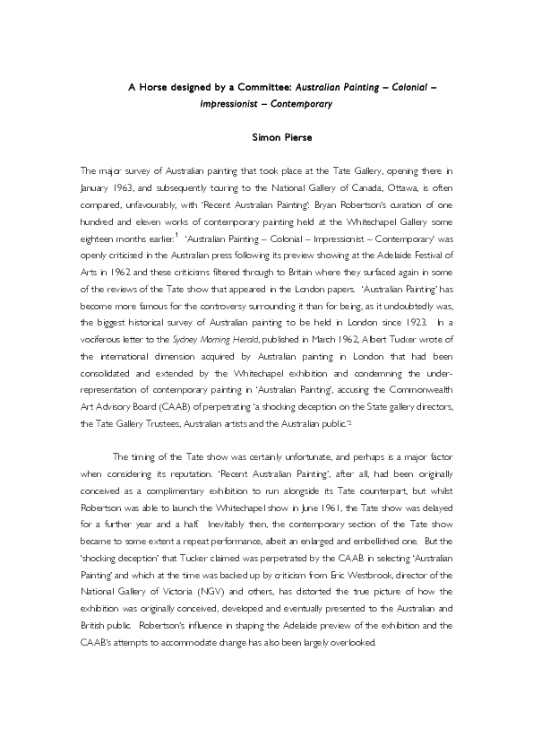 (PDF) A horse designed by a committee: Australian Painting-colonial ...