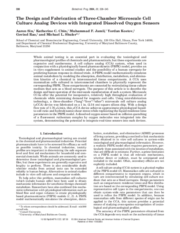 (PDF) The Design and Fabrication of Three-Chamber Microscale Cell ...