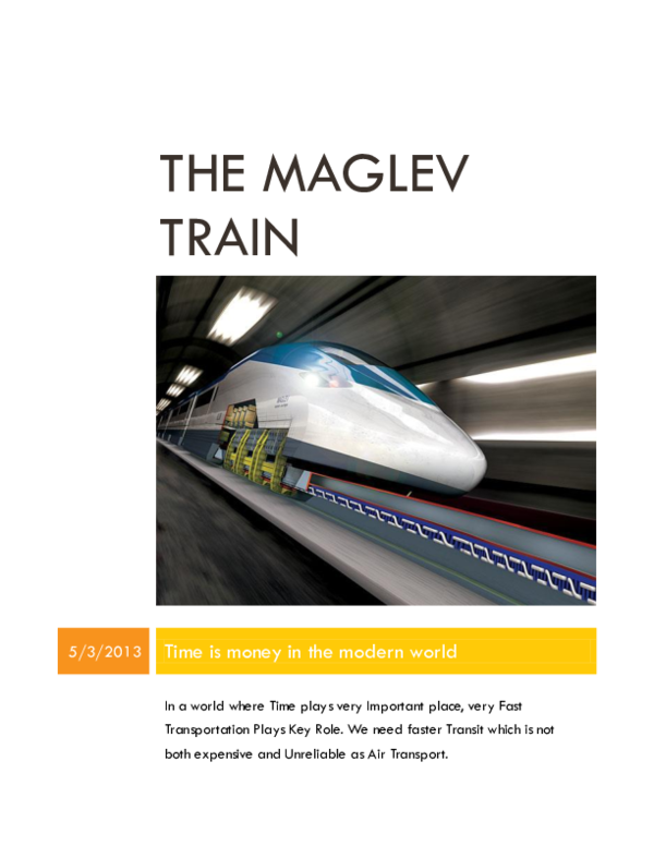 (PDF) THE MAGLEV TRAIN