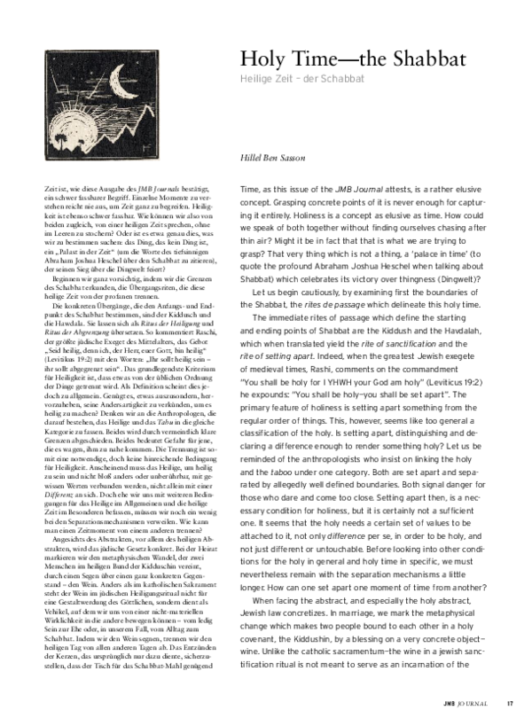 (PDF) Holy Time - The Sabbath