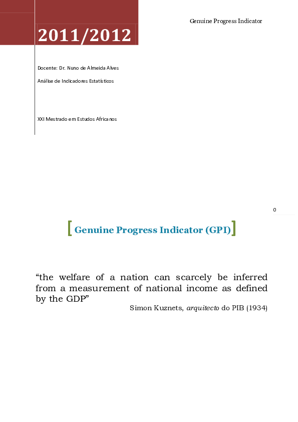 (DOC) Genuine Progress Indicator