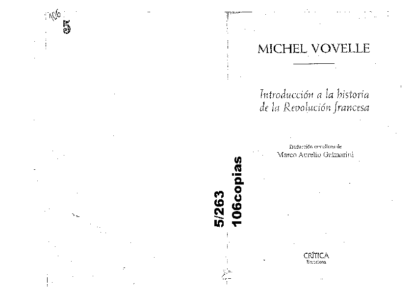 (PDF) Michel vovelle - introducción a la historia de la revolución francesa
