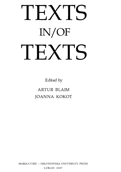 (PDF) Studniarz The Function of Peritexts in Poe's Pym