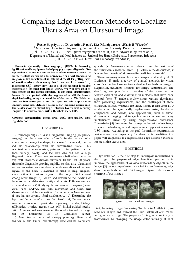 (PDF) Comparing Edge Detection Methods to Localize Uterus Area on Ultrasound Image