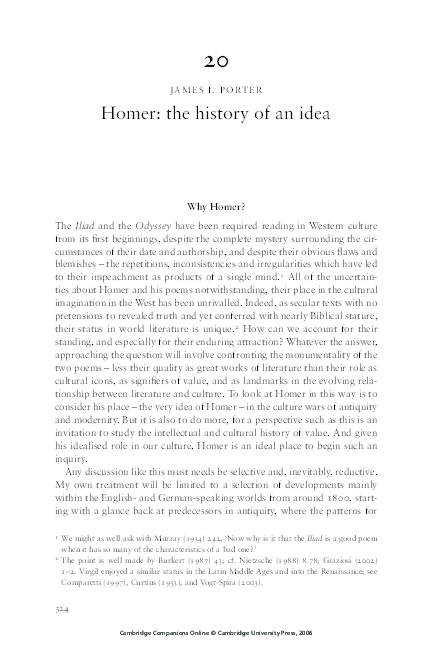 (PDF) Homer: the history of an idea