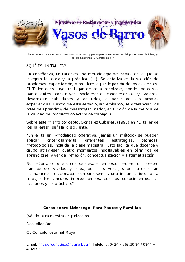 (DOC) Que es un taller