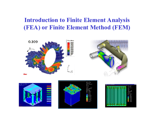 (PDF) Introduction to Finite Element Analysis (FEA) or Finite Element ...