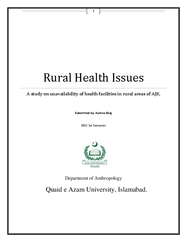 (PDF) The health condition of rural people of Assam: a case study of ...