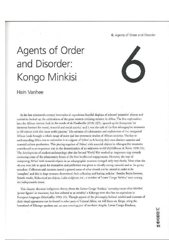 (PDF) Agents of Order and Disorder : Kongo Minkisi