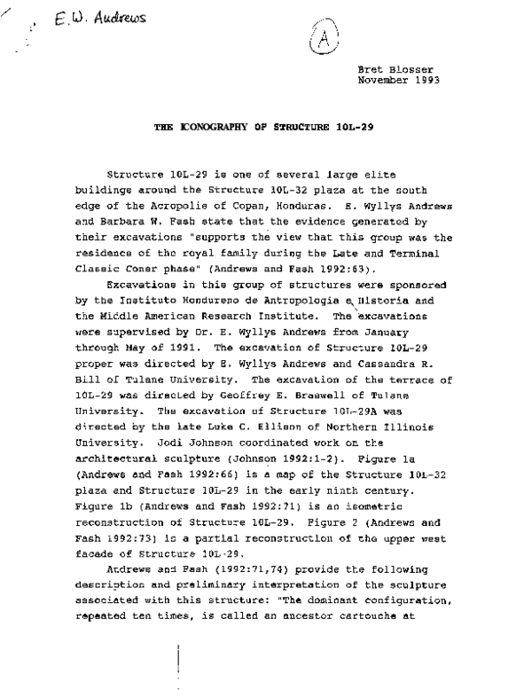 (PDF) The Iconography of Structure 10L-29, Copan, Honduras