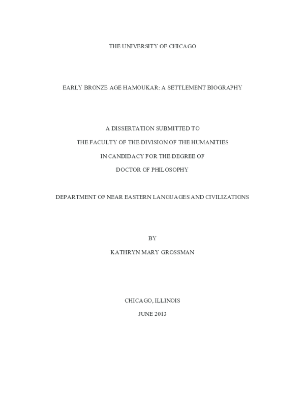 (PDF) Early Bronze Age Hamoukar: A Settlement Biography