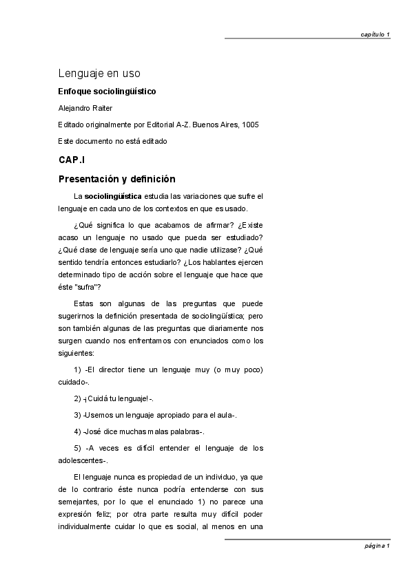 (DOC) Lenguaje en uso