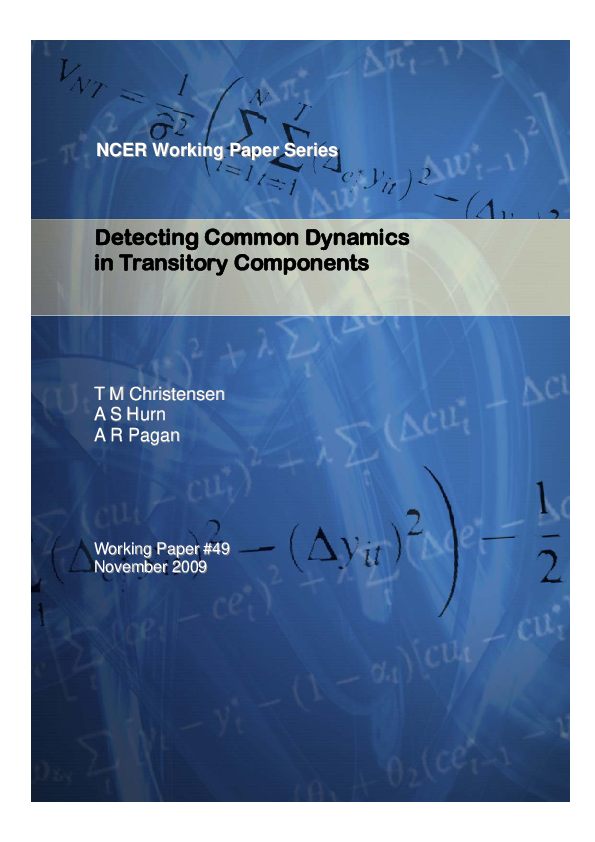 (PDF) Detecting Common Dynamics in Transitory Components