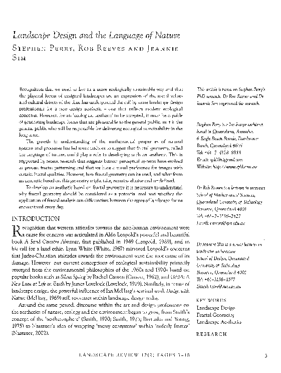 (PDF) Landscape Design & Language of Nature