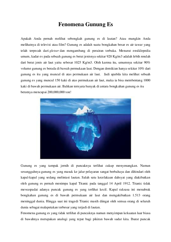 (DOC) Fenomena Gunung Es