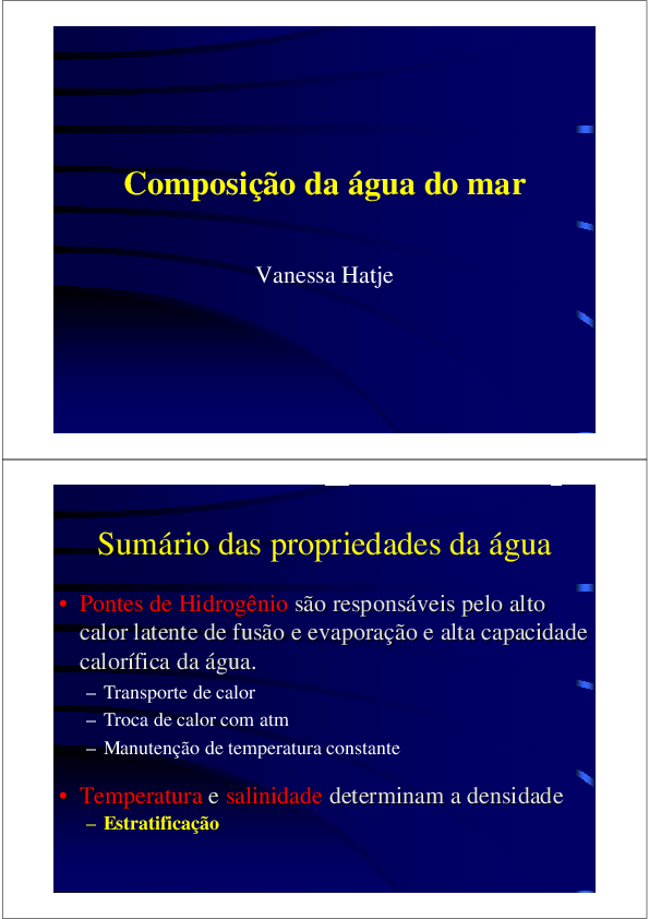 (PDF) Composição da água do mar